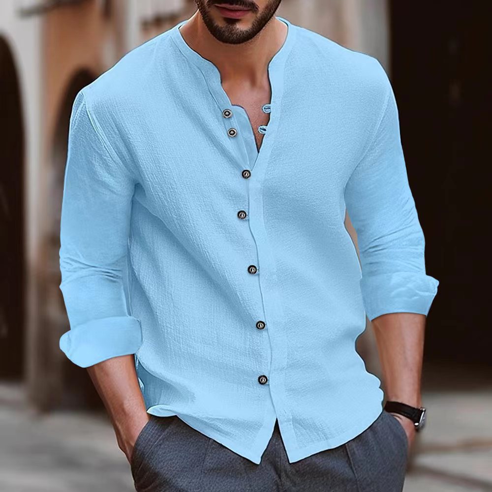 Herren Elegantes Hemd mit Knopfleiste und strukturiertem Design Heidi ...